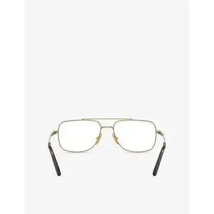 Ray-ban Rx8797 Rectangle-frame Titanium Eyeglasses - Black