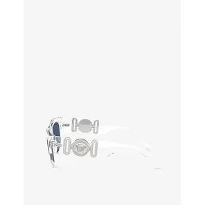 Versace Pillow-frame Acetate Sunglasses Ve4479u - Clear