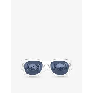 Versace Pillow-frame Acetate Sunglasses Ve4479u - Clear
