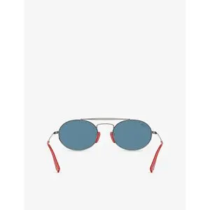 Ray-ban X Scuderia Ferrari Round Metal Sunglasses - Silver