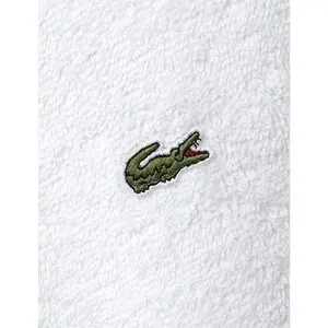 Lacoste Le Croco Logo-embroidered Cotton 50cm X 100cm - Blanc