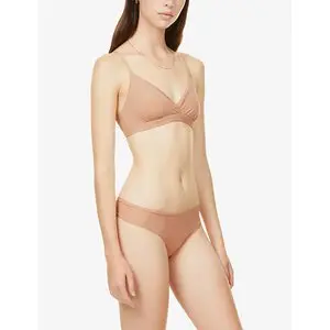 SKIMS Fits Everybody High-neck Stretch-woven Body - Clay