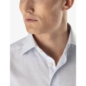 Eton Slim-fit Dot-print Cotton-poplin Shirt
