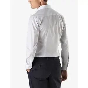 Eton Slim-fit Dot-print Cotton-poplin Shirt