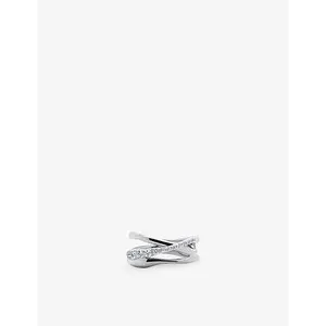 Monica Vinader Nura Pavé 18ct Yellow Vermeil And Lab-grown Diamond Ring - Silver