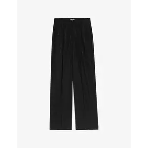Zadig&Voltaire Puros Shimmer Wool-blend Trousers - Black