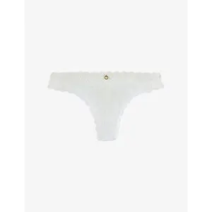 AUBADE Rosessence Mid-rise Stretch-lace Tanga Briefs - Opale