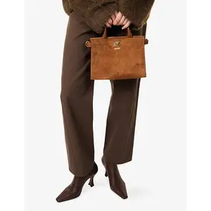 Burberry Cotswolds Mini Suede Tote Bag - Hazel