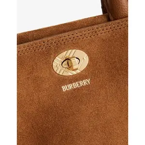 Burberry Cotswolds Mini Suede Tote Bag - Hazel