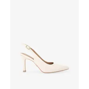 Carvela Corletta Wide-fit Faux-leather Sling-back Stilettos - Bone
