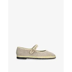 FLABELUS Flabelus Imelda Linen Ballet Flats Bone/comb