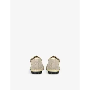 FLABELUS Imelda Linen Ballet Flats - Bone/comb