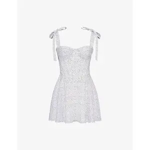 House Of Cb Ariella Polka-dot Chiffon Mini Dress - Dot Print