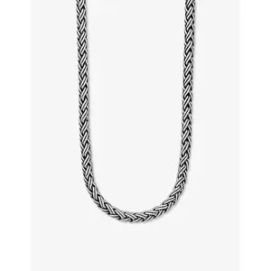 CLOCKS AND COLOURS Scorpion X Woven Sterling Necklace - Silver