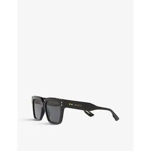 Gucci Gg1084s Square Frame Acetate Sunglasses - Black
