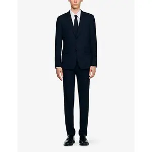 Sandro Single-breasted Wool Blazer - Bleus