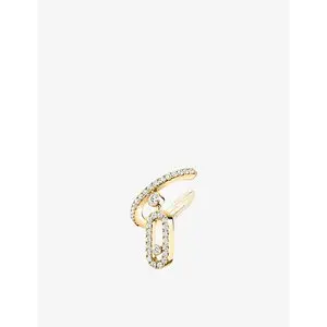 Messika Move Uno Pavé 18ct Gold And Diamond Ear Climber - Yellow