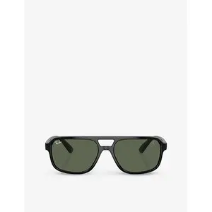 Ray-ban Rectangle Frame Nylon Sunglasses - Black