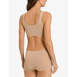 Hanro Touch Feeling Cropped Stretch-jersey Bra - Beige
