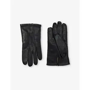 DENTS Leather And Cashmere Touchscreen Gloves - Black