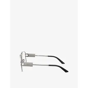 Versace Rectangle Full Rim Metal Glasses
