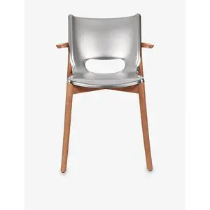 ALESSI Poêle Armrest Steel And Beech-wood Chair - Silver
