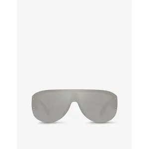 Versace Round-frame Acetate Sunglasses - Grey