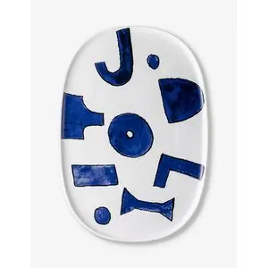 ALESSI Itsumo Oval Porcelain Serving Plate 36cm 1 Size Blue