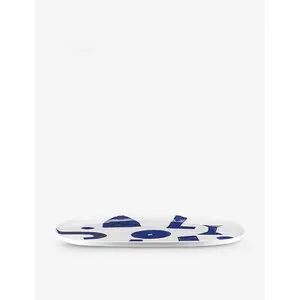 ALESSI Itsumo Oval Porcelain Serving Plate 36cm - Blue