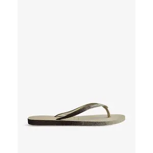 Havaianas Havaianas Slim Sparkle II Rubber Flip Flops Cream
