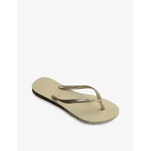Havaianas Slim Sparkle Ii Rubber Flip Flops - Cream