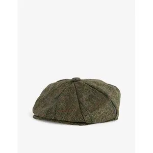 DENTS Meldon Round-crown Checked Wool Cap L Olive