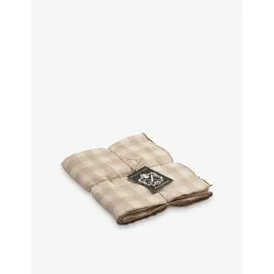 Maison De Vacances Vintage Vichy Linen Tablecloth 170cm X 240cm - Creme