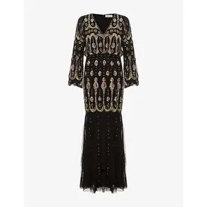 PHASE EIGHT Sasha Sequin-embellished Woven Maxi Dress