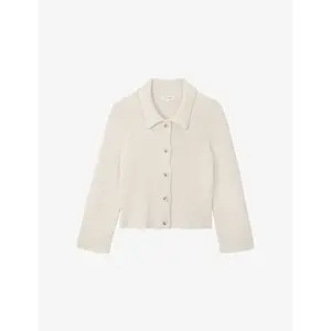 THE WHITE COMPANY Ribbed Knitted Cotton-blend Cardigan - Scandiwhte
