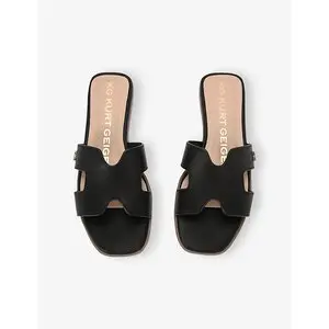 Kurt Geiger Raven Faux-leather Flat Sandals