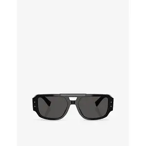 Dolce & Gabbana Pilot-frame Acetate Sunglasses - Black
