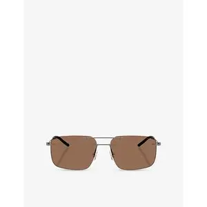 Moncler Me4003 Doppler Rectangle Steel Sunglasses - Grey