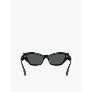 Versace Cat Eye Acetate Sunglasses - Black