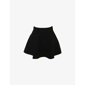 House Of Cb Rosina Flared Wool-blend Mini Skirt