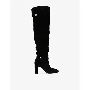 Carvela Slouch Suede Over-the-knee Boots - Black