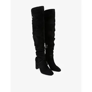 Carvela Slouch Suede Over-the-knee Boots - Black