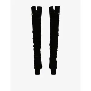 Carvela Slouch Suede Over-the-knee Boots - Black