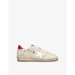 GOLDEN GOOSE Ballstar Disney Suede Trainers - Taupe