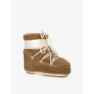 Moon Boot Icon Low Fleece Lace-up Boots - Camel