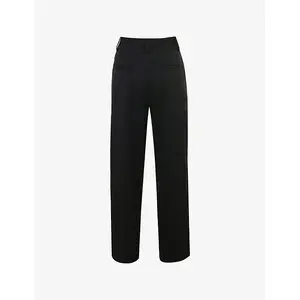 House Of Cb Hayden Wide-leg Stretch-woven Trousers - Black