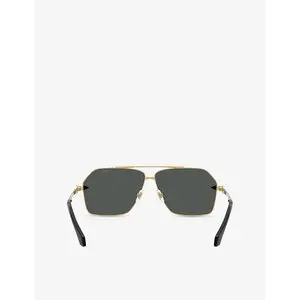 Versace Irregular-frame Metal Sunglasses