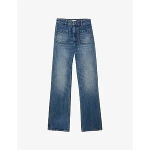 Sandro Sandro Slim-Fit Flared Jeans Bleus