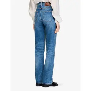 Sandro Slim-fit Flared Denim Jeans - Bleus