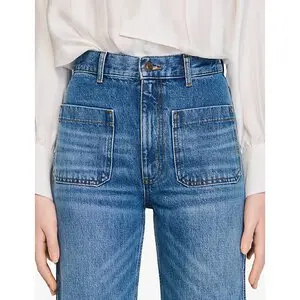 Sandro Slim-fit Flared Denim Jeans - Bleus